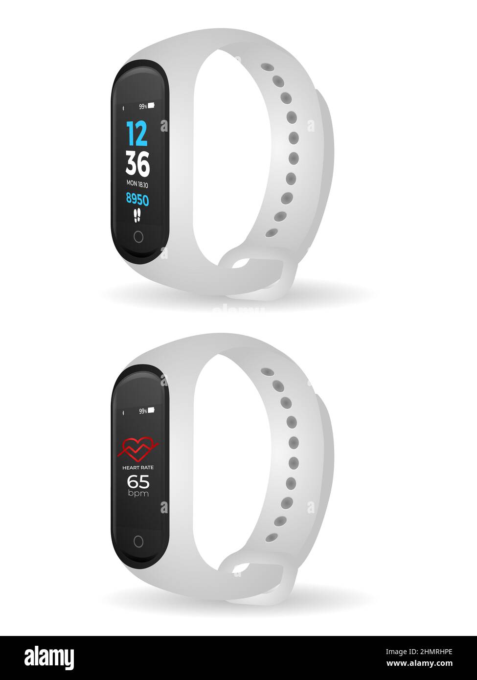 Smart band on a white background. Vector illustration Stock Photo - Alamy