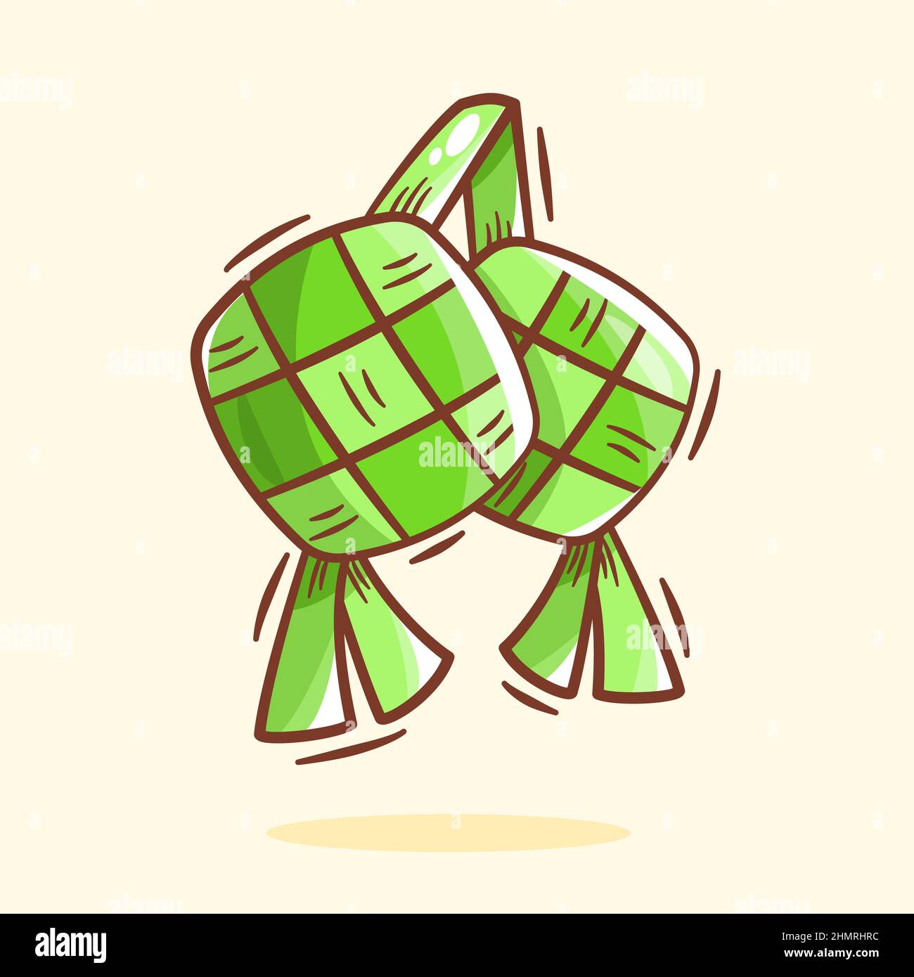 Hand drawn ketupat cartoon illustration Stock Vector Image & Art - Alamy