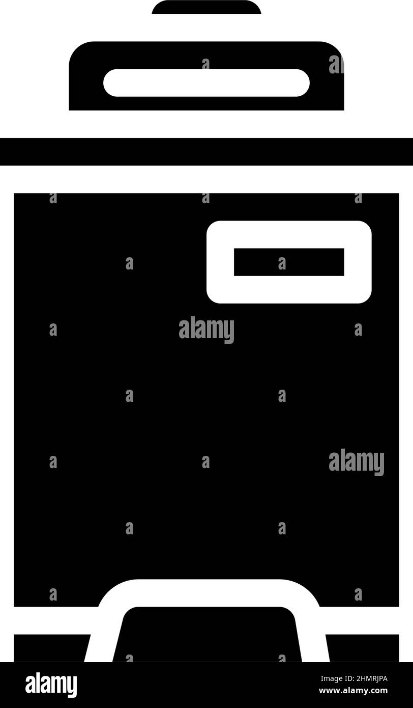 trash compactor glyph icon vector illustration Stock Vector Image & Art ...