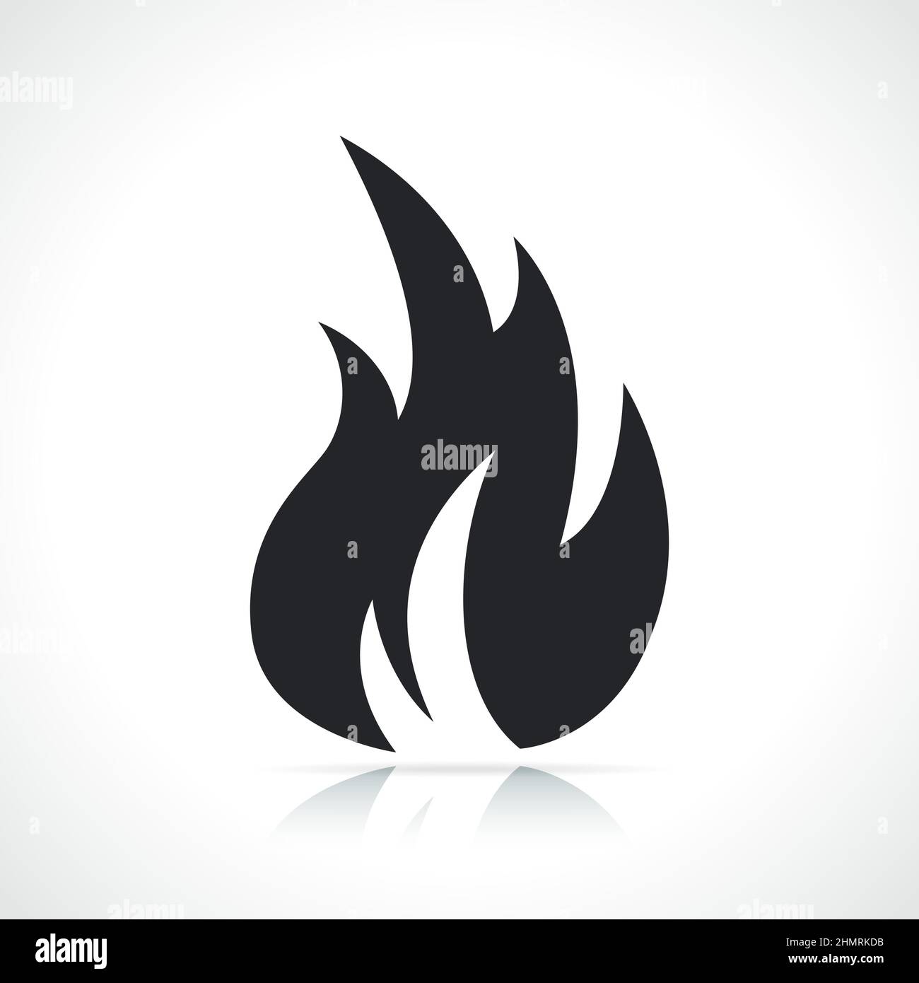 fire or flame icon black and white design Stock Vector Image & Art - Alamy