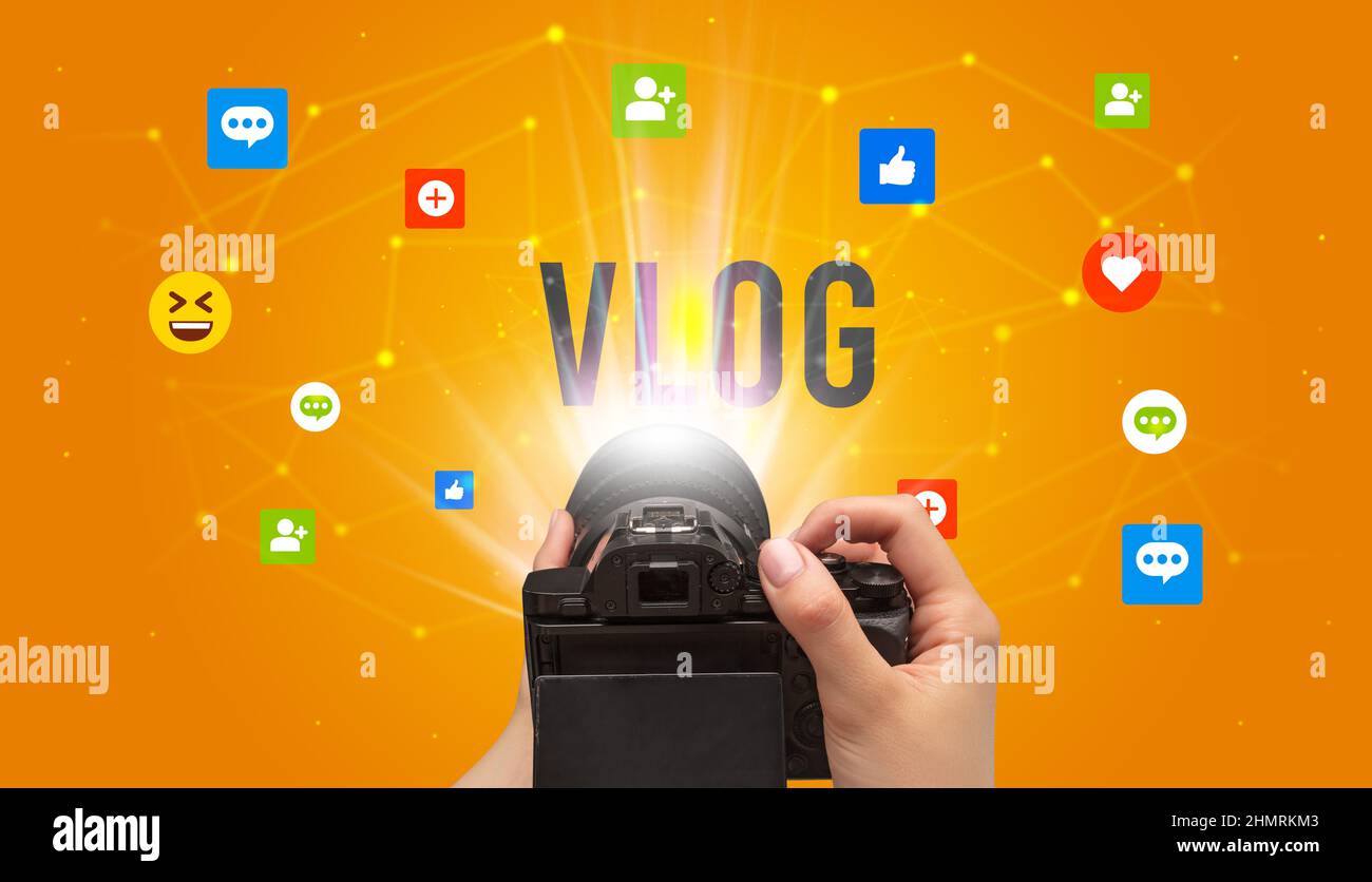 Using camera to capture social media content Stock Photo - Alamy