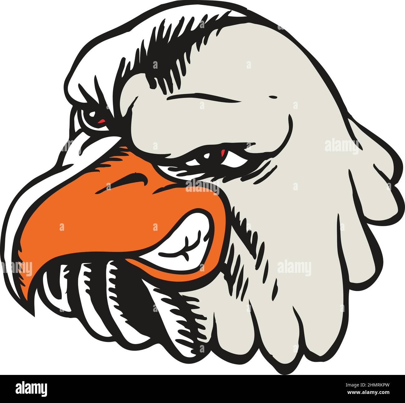 Eagle Mascot Head Tough Vector Illustration Stock Vector Image & Art ...