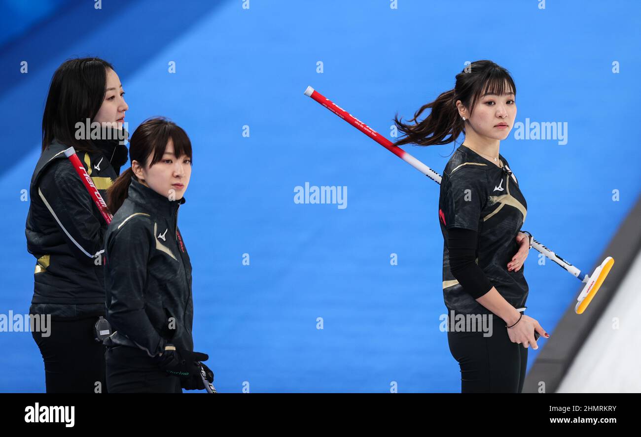 Beijing, China. 12th Feb, 2022. Yoshida Chinami (1st R) of Japan ...