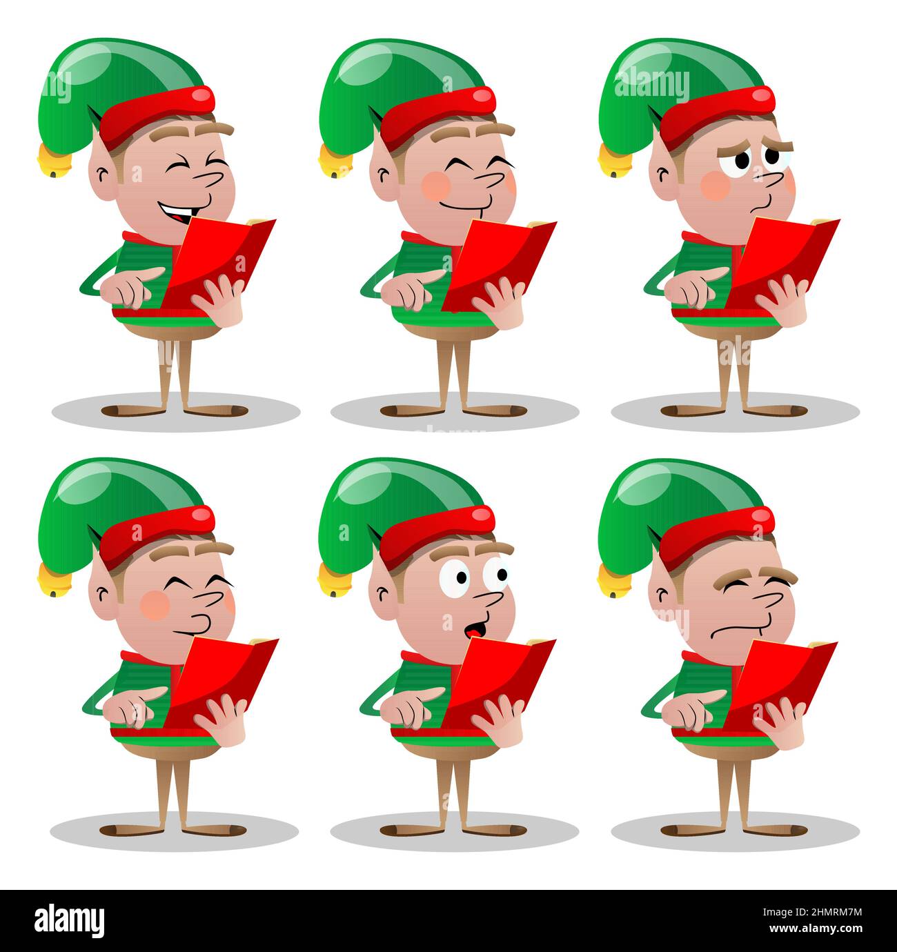 Cartoon character book pointing Cut Out Stock Images & Pictures - Alamy