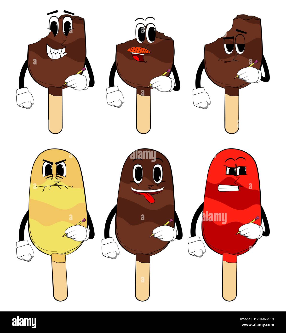 Ice Cream writing with pencil. Summer refreshment, sweet food as a ...