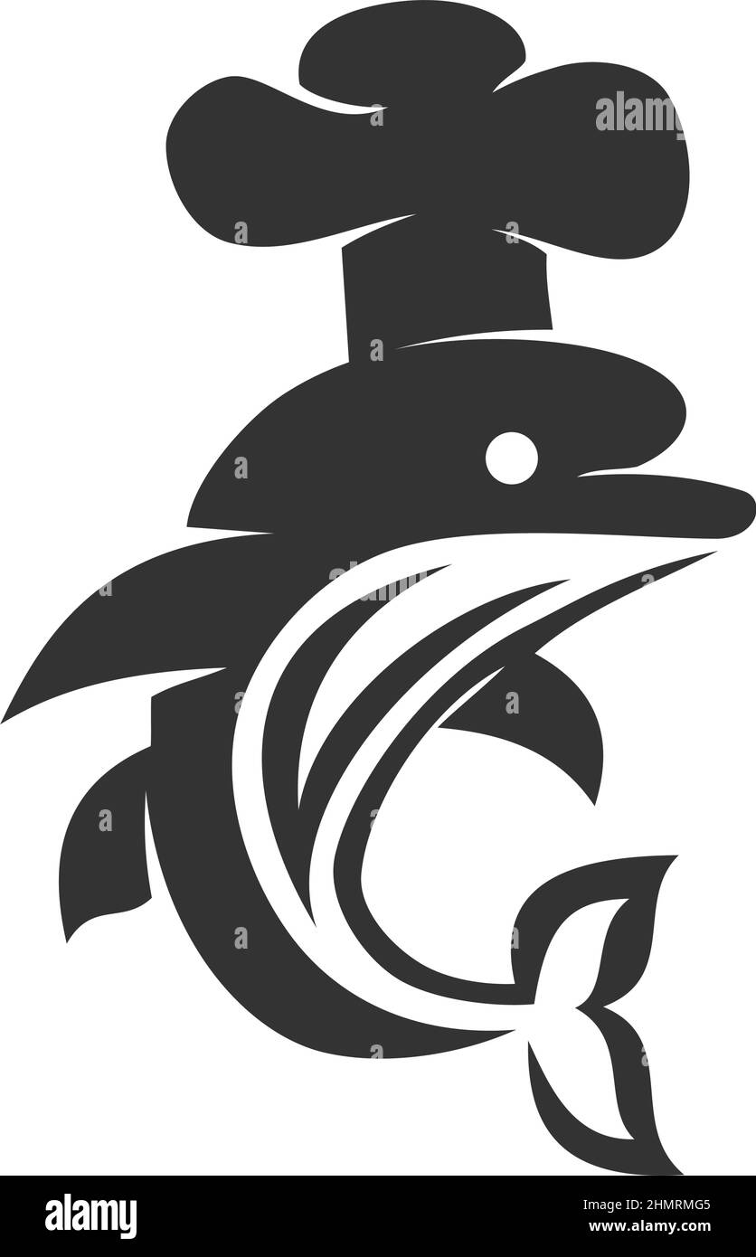 chef dolphin Icon Illustration Brand Identity Stock Vector Image & Art ...