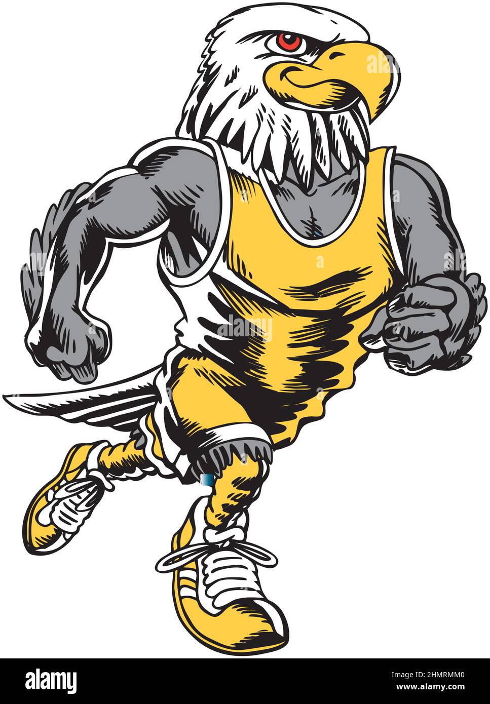 Eagle Mascot Track Runner Vector Illustration Stock Vector Image & Art ...
