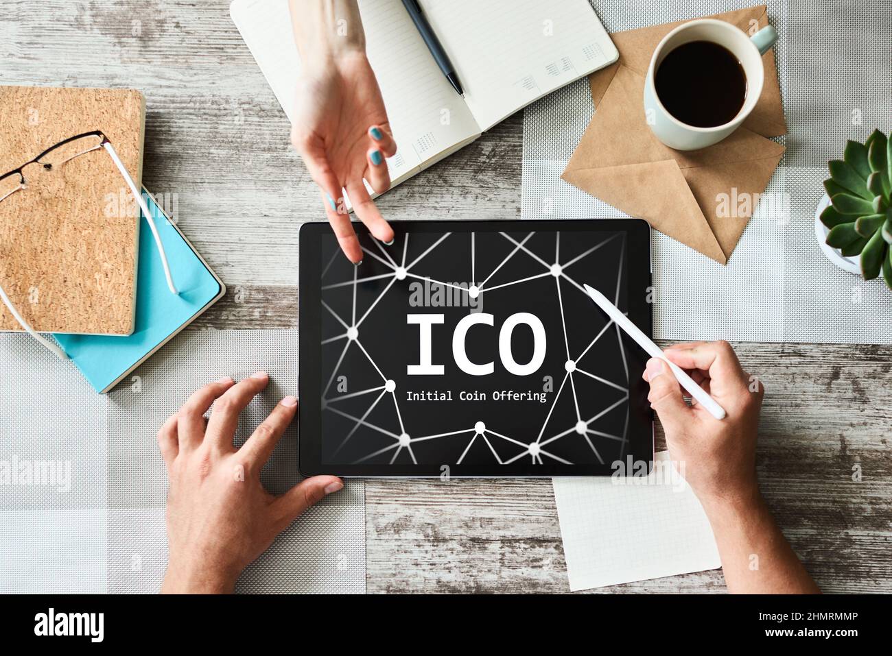 ICO - Initial coin offering. Blockchain and financial technology ...