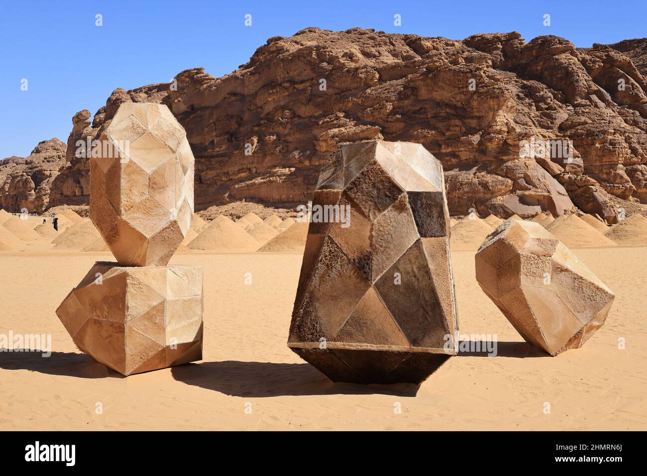 Alula. 11th Feb, 2022. Photo taken on Feb. 11, 2022 shows artworks of ...