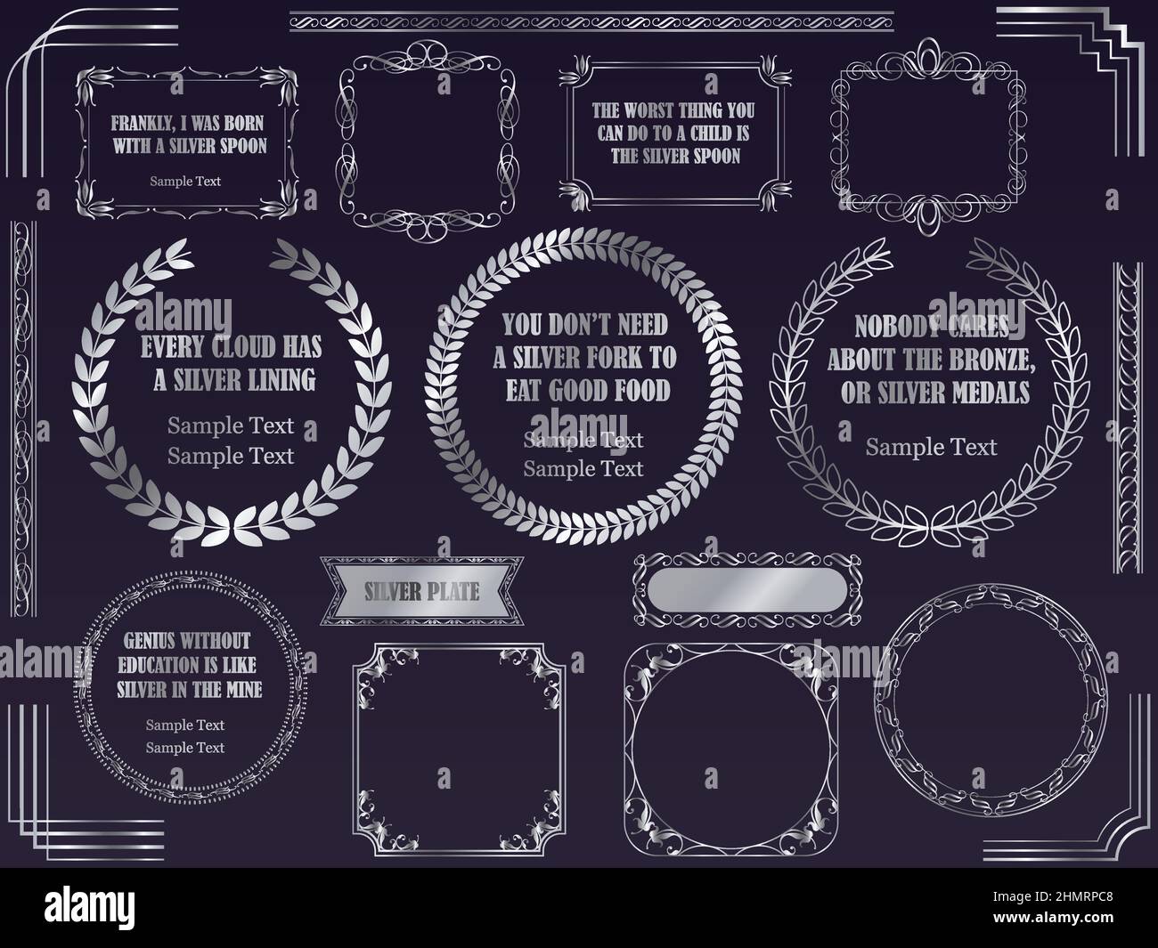 Wreath tag text Stock Vector Images - Alamy