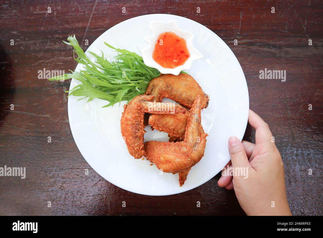 deep fried chicken , fried chicken and dip Stock Photo - Alamy
