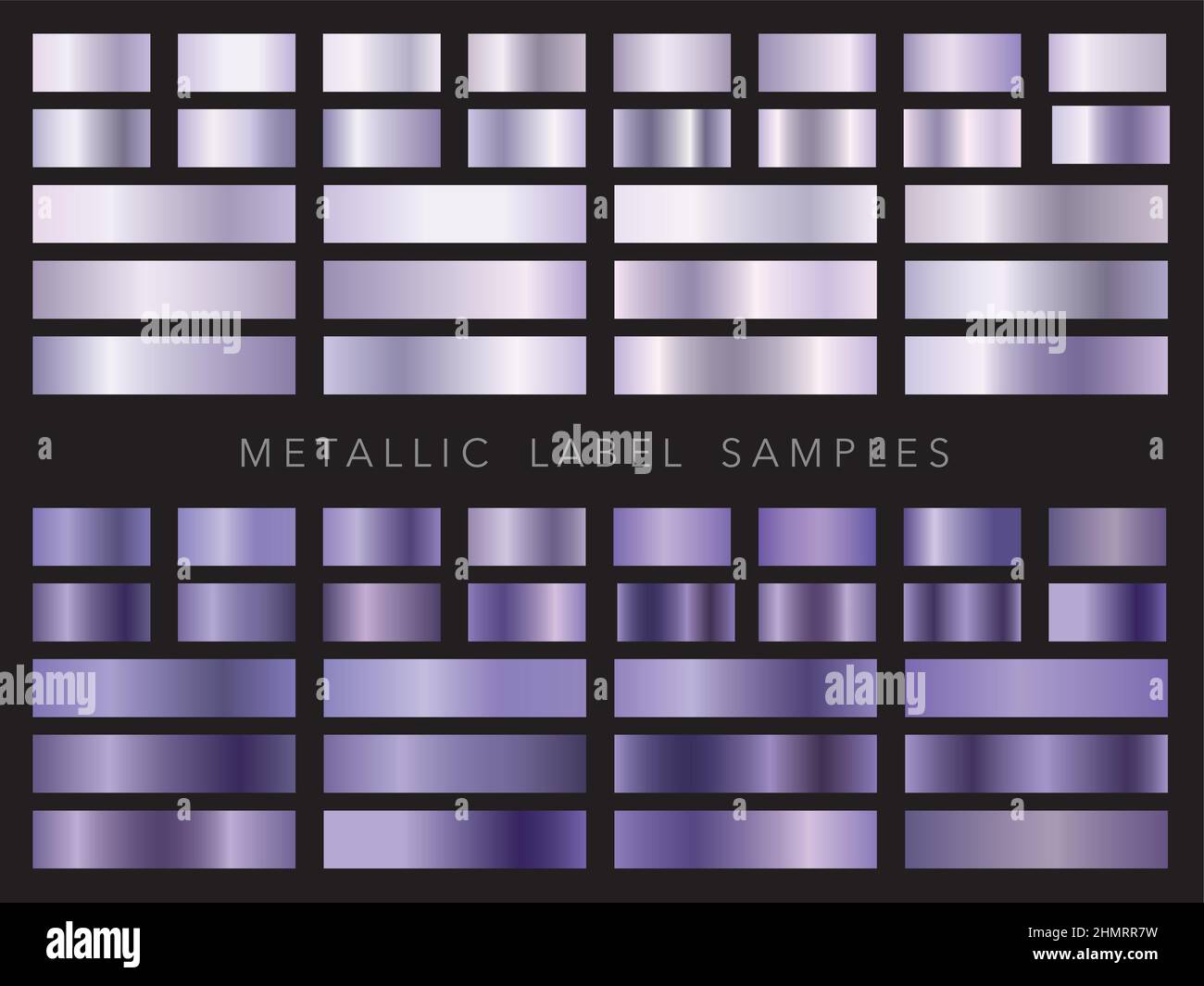Set Of Purple Metallic Label Samples And Swatches. Vector Illustration ...