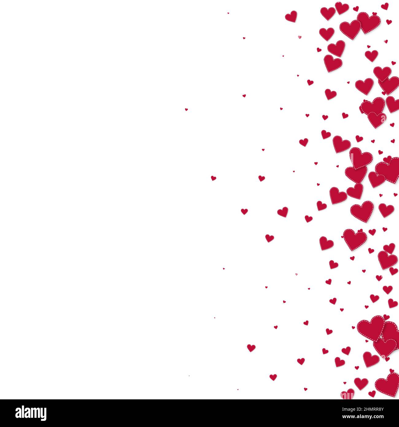 Red heart love confettis. Valentine's day gradient bizarre background ...