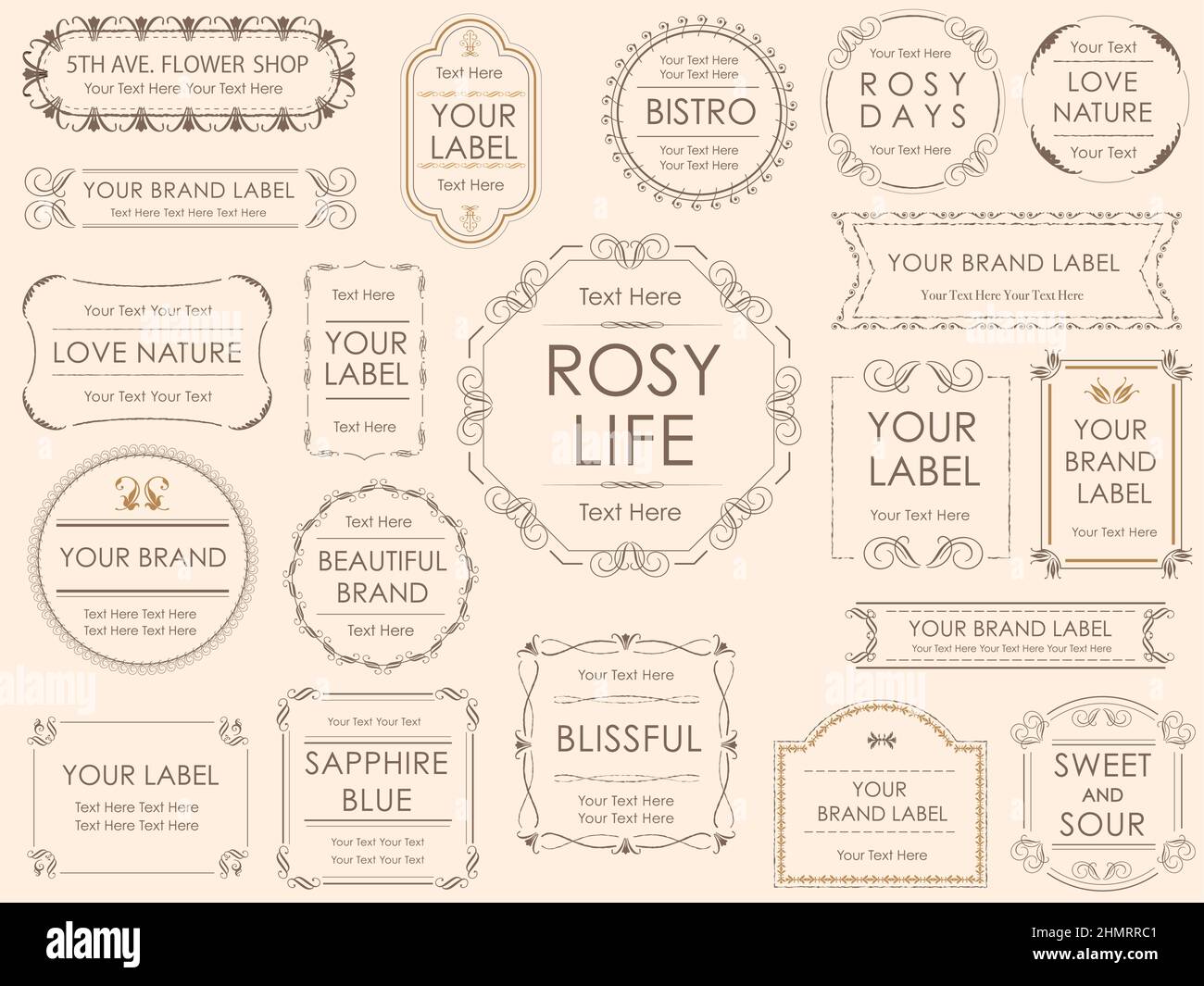 Plain circle frame border Stock Vector Images - Alamy