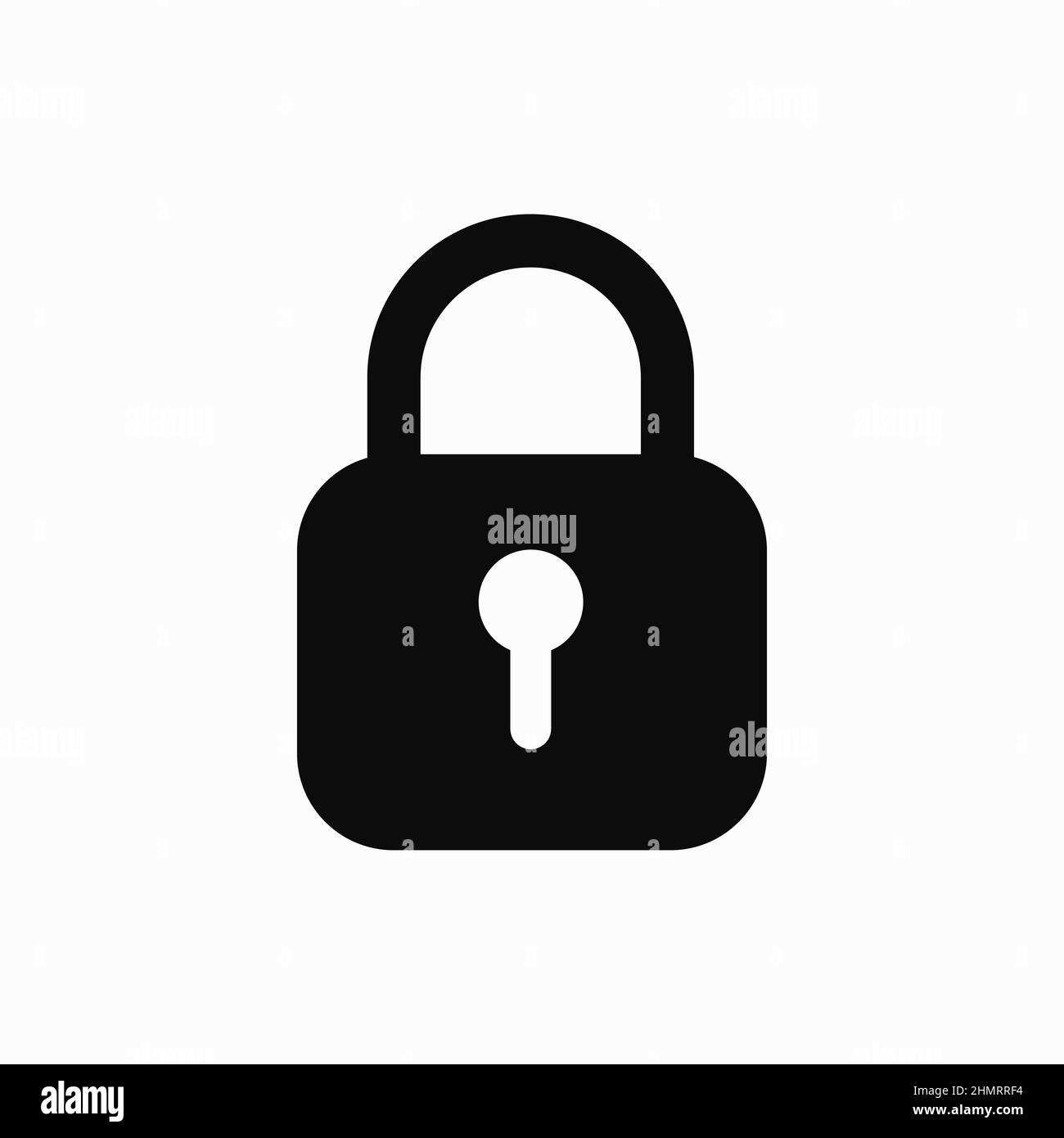 Padlock icon sign design on isolated white background. Vector clipart ...
