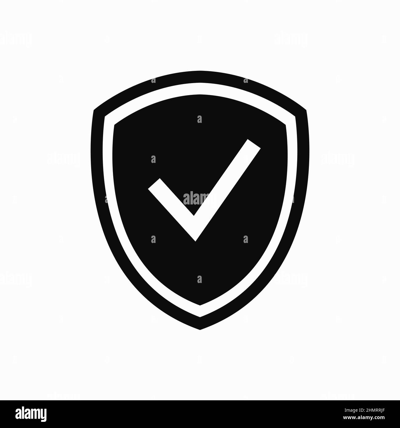 Shield check mark flat icon. Vector clipart illustration Stock Vector ...