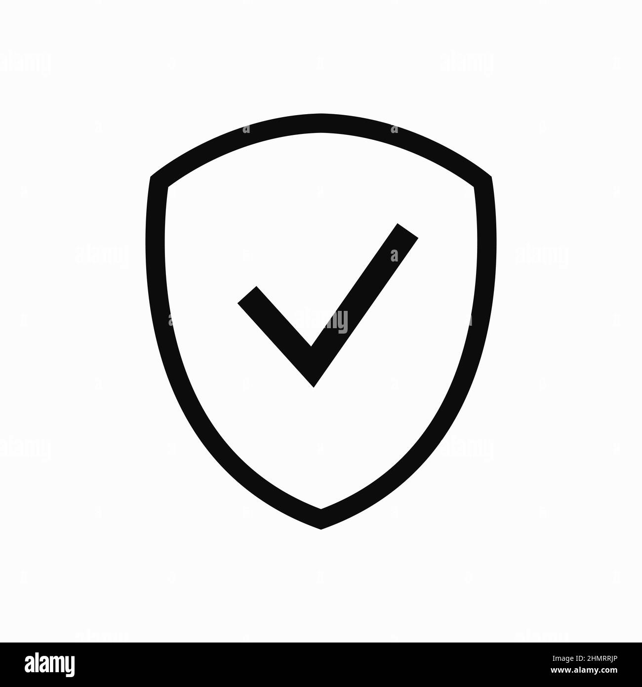 Hand check mark shield Cut Out Stock Images & Pictures - Alamy