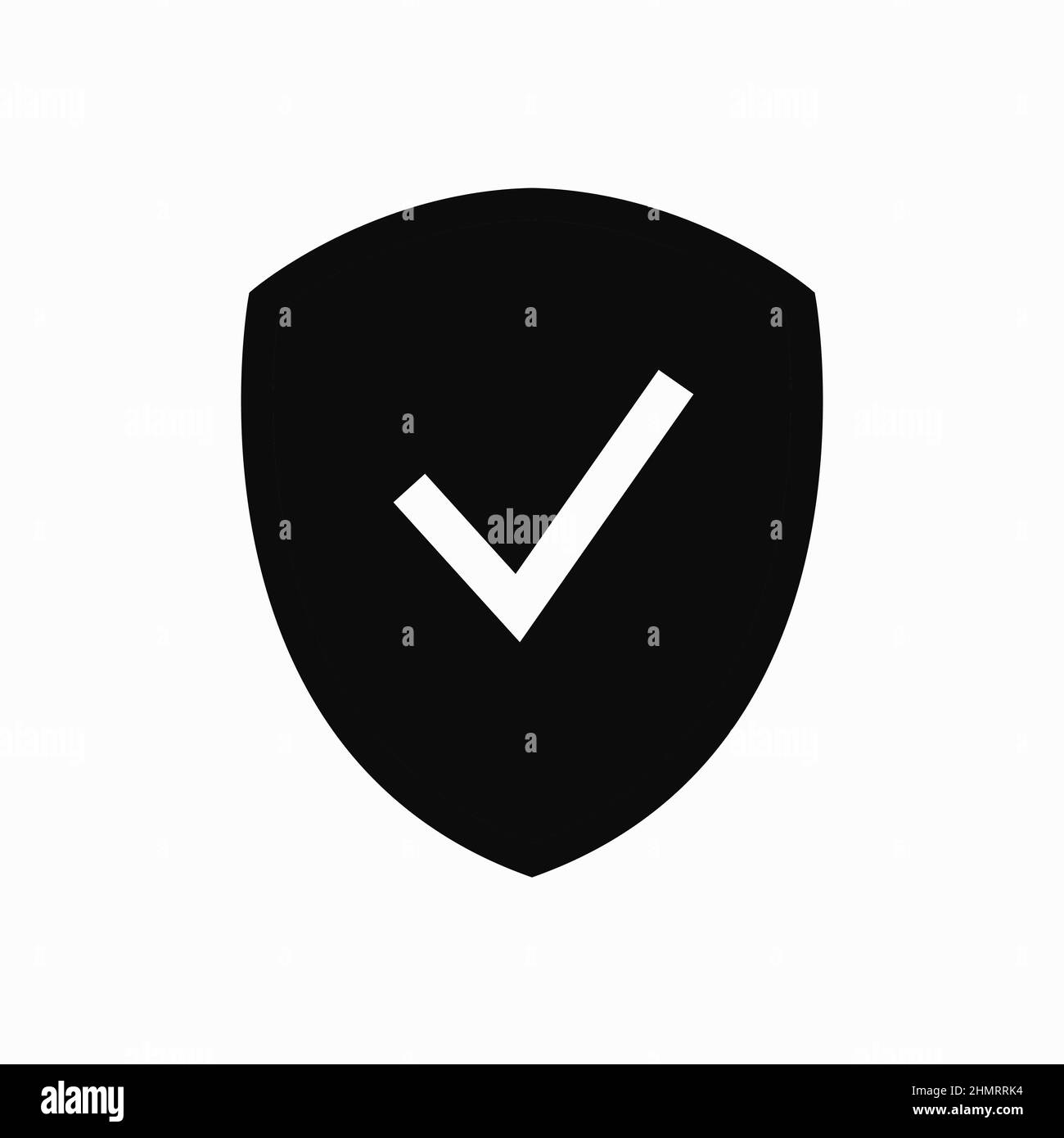 Shield check mark flat icon. Vector clipart illustration Stock Vector ...