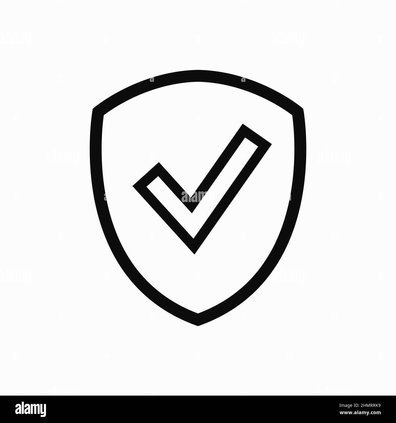 Shield check mark flat icon. Vector clipart illustration Stock Vector ...
