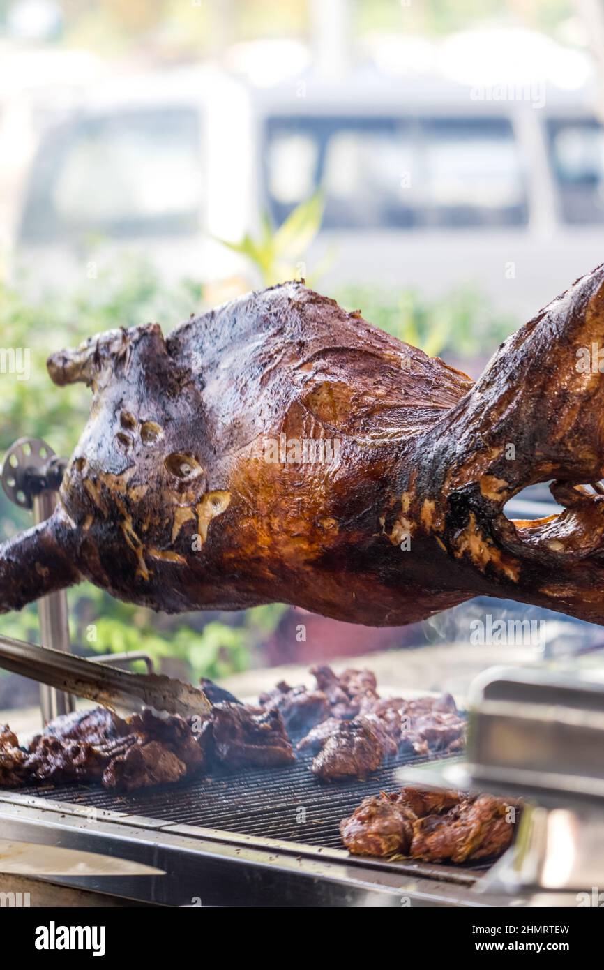 Piece grilled beef ribs hi-res stock photography and images - Alamy