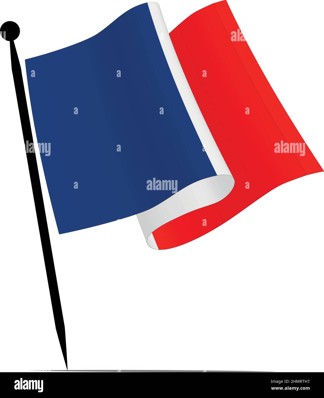 Waving france Flag Vector Illustration Stock Vector Image & Art - Alamy