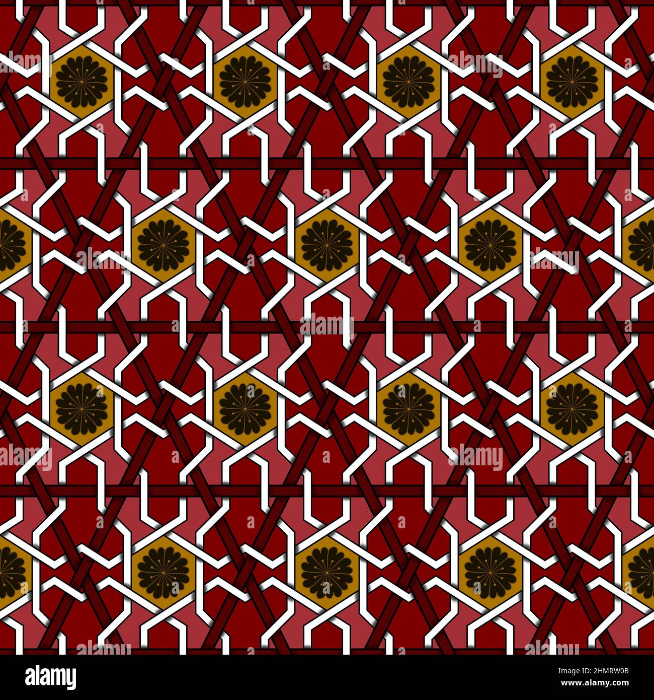 Ethnic gold red ornament mandalas hi-res stock photography and images ...