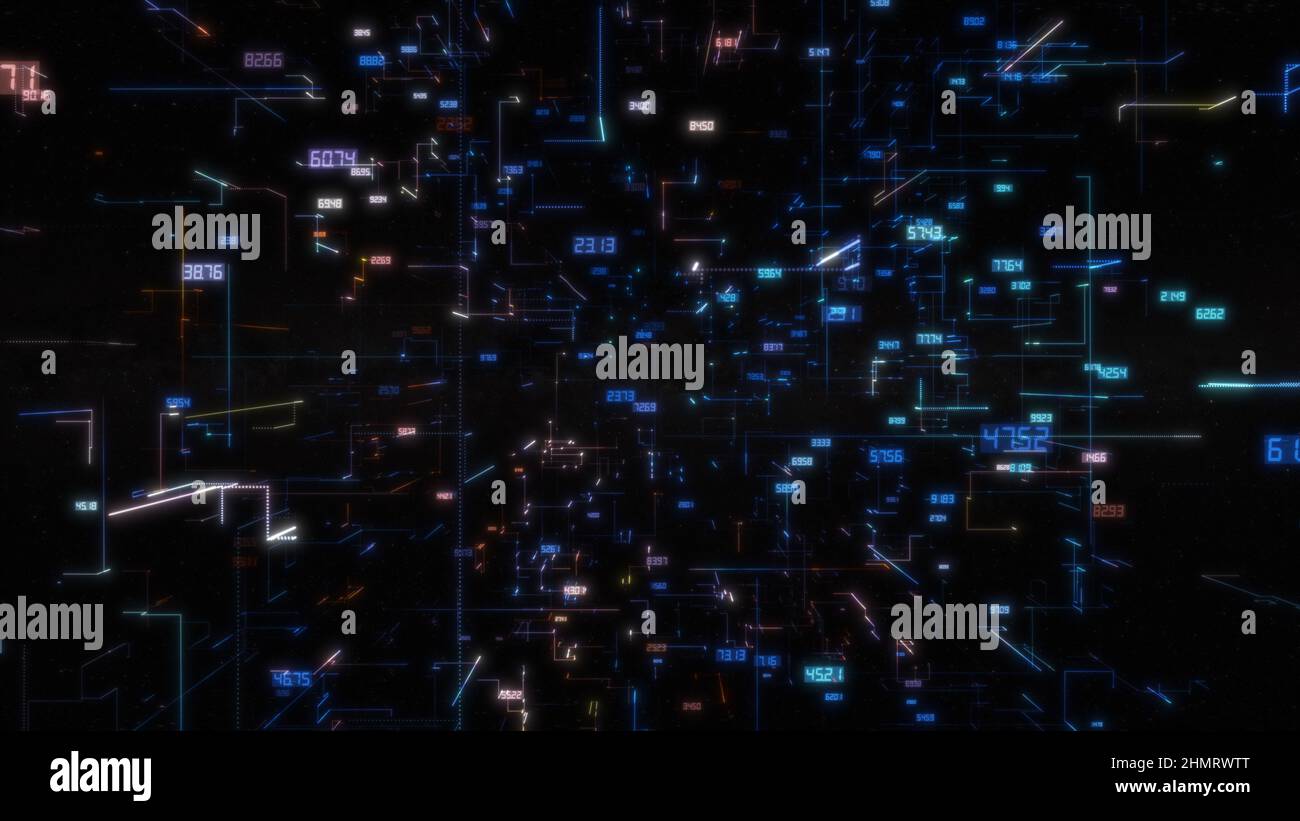 Luminous elements with numbers Stock Photo - Alamy