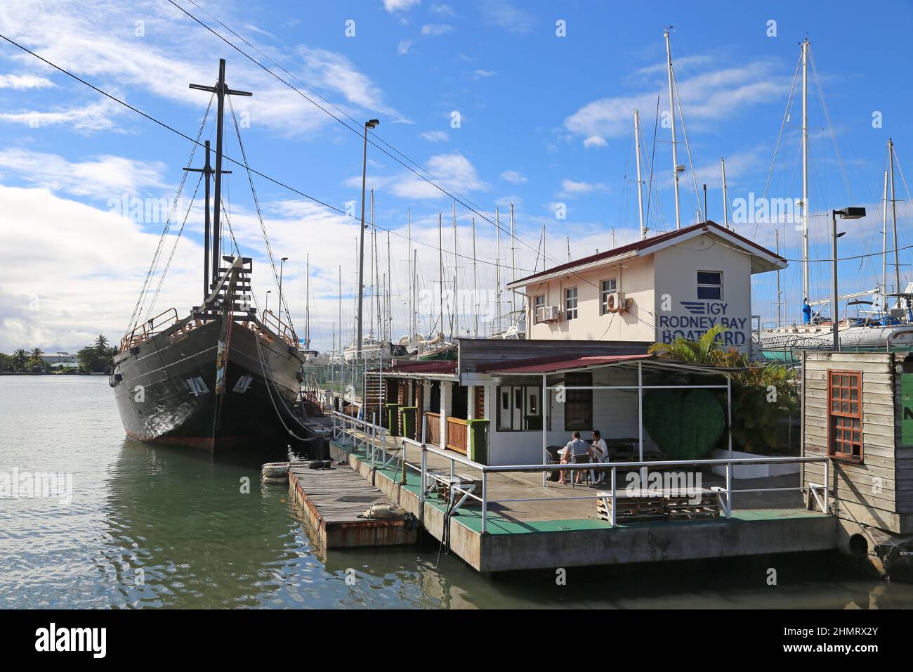 'Pearl' day-cruise sailing ship, Boatyard, Rodney Bay Marina, Gros ...
