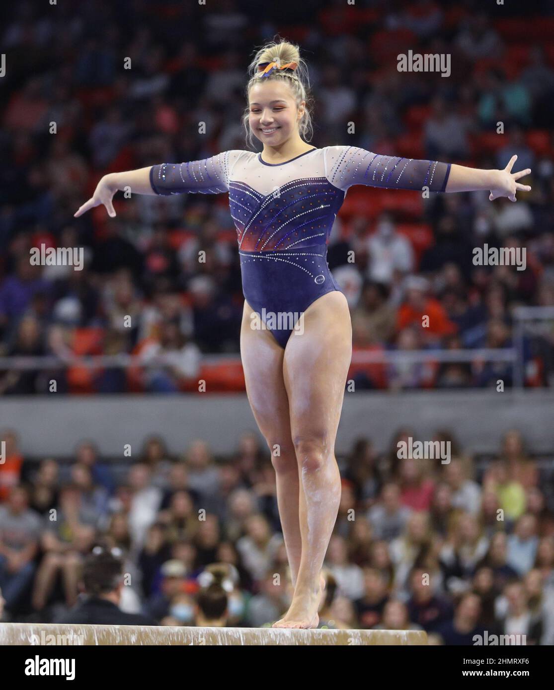 Auburn, AL, USA. 11th Feb, 2022. Auburn's Piper Smith smiles while on ...