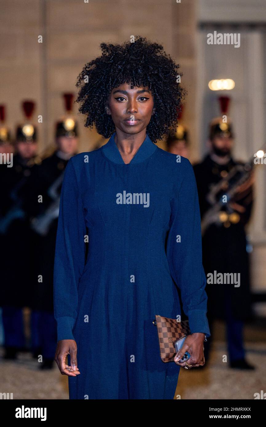 Paris, France. 11th Feb, 2022. Malian-French singer Inna Modja attends ...