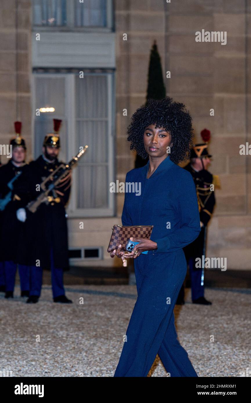 Paris, France. 11th Feb, 2022. Malian-French singer Inna Modja attends ...