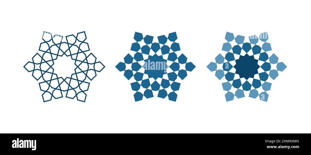 Persian geometric mosaic rosettes for Ramadan card Stock Vector Image ...