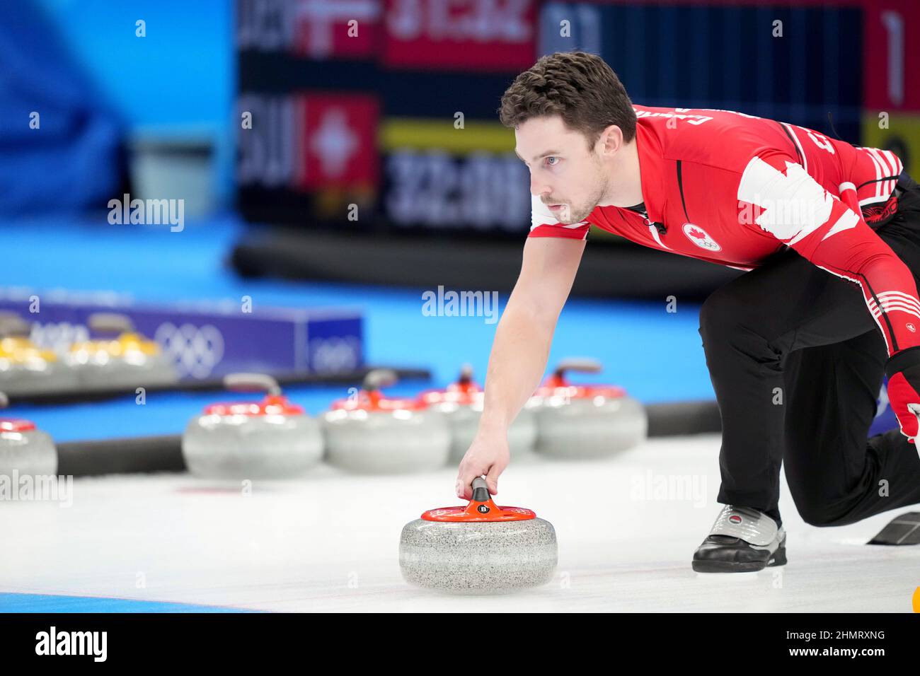 Beijing, China. 12th Feb, 2022. Brett Gallant of Canada competes during ...