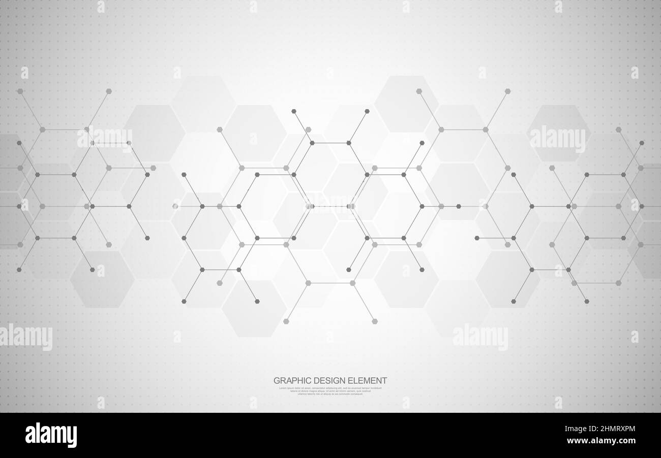Abstract Background Of Hexagons Pattern And Chemical Engineering