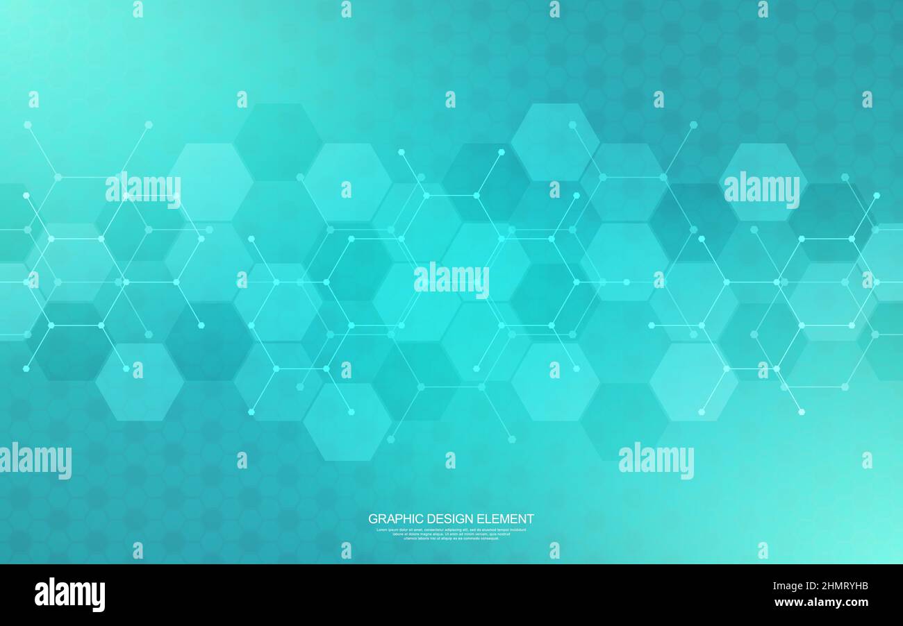Abstract background of hexagons pattern and chemical engineering ...
