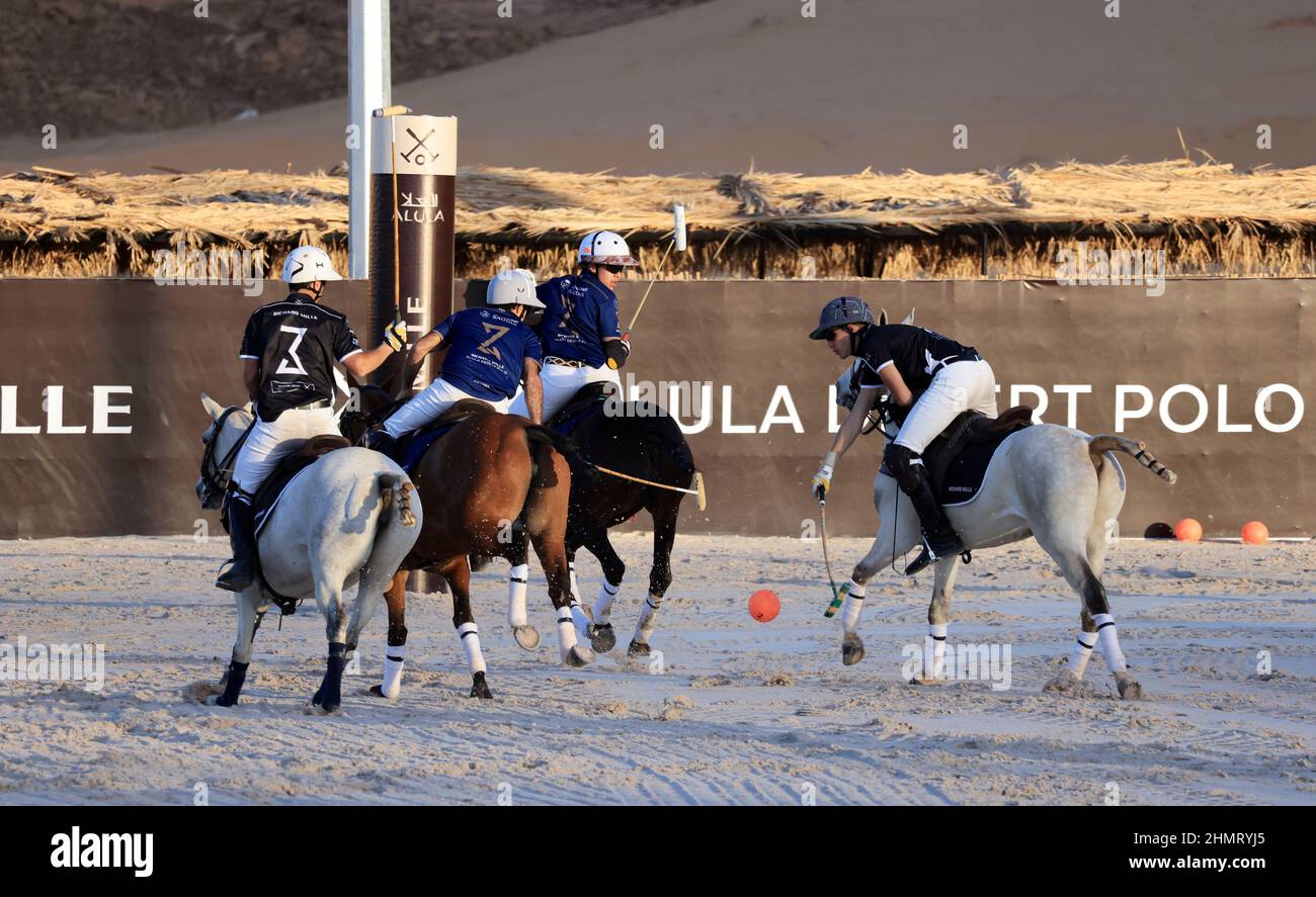 Alula, Saudi Arabia. 11th Feb, 2022. Participants compete during the ...