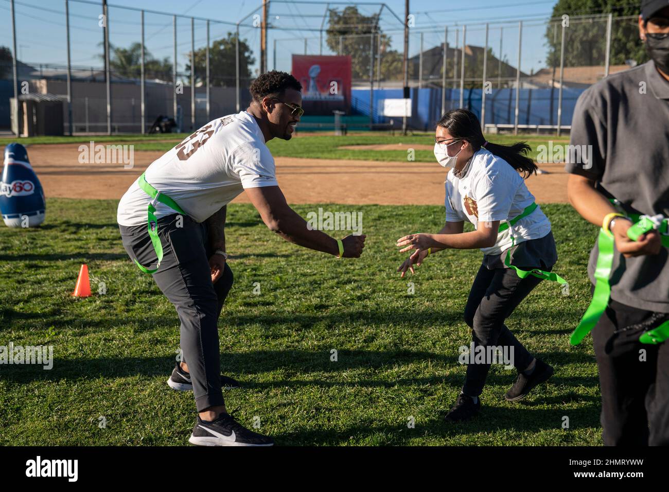 Jonathon Allen of the Washington Commanders (left) during the Walter ...