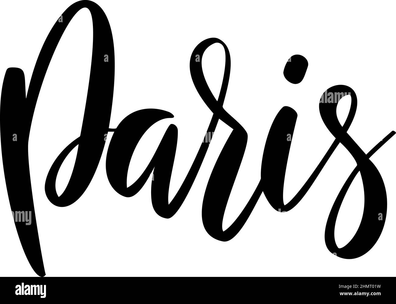 Paris. Lettering phrase on white background. Design element for ...