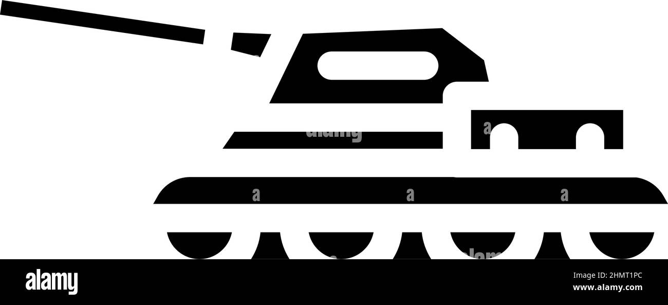 tank military glyph icon vector illustration Stock Vector Image & Art ...