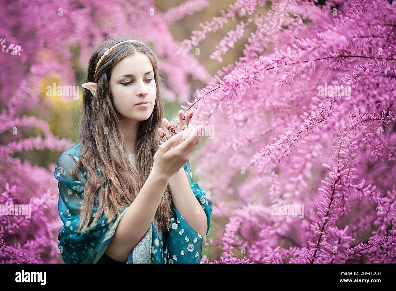 fairy tale girl. Portrai of mystic elf woman. Cosplay character ...