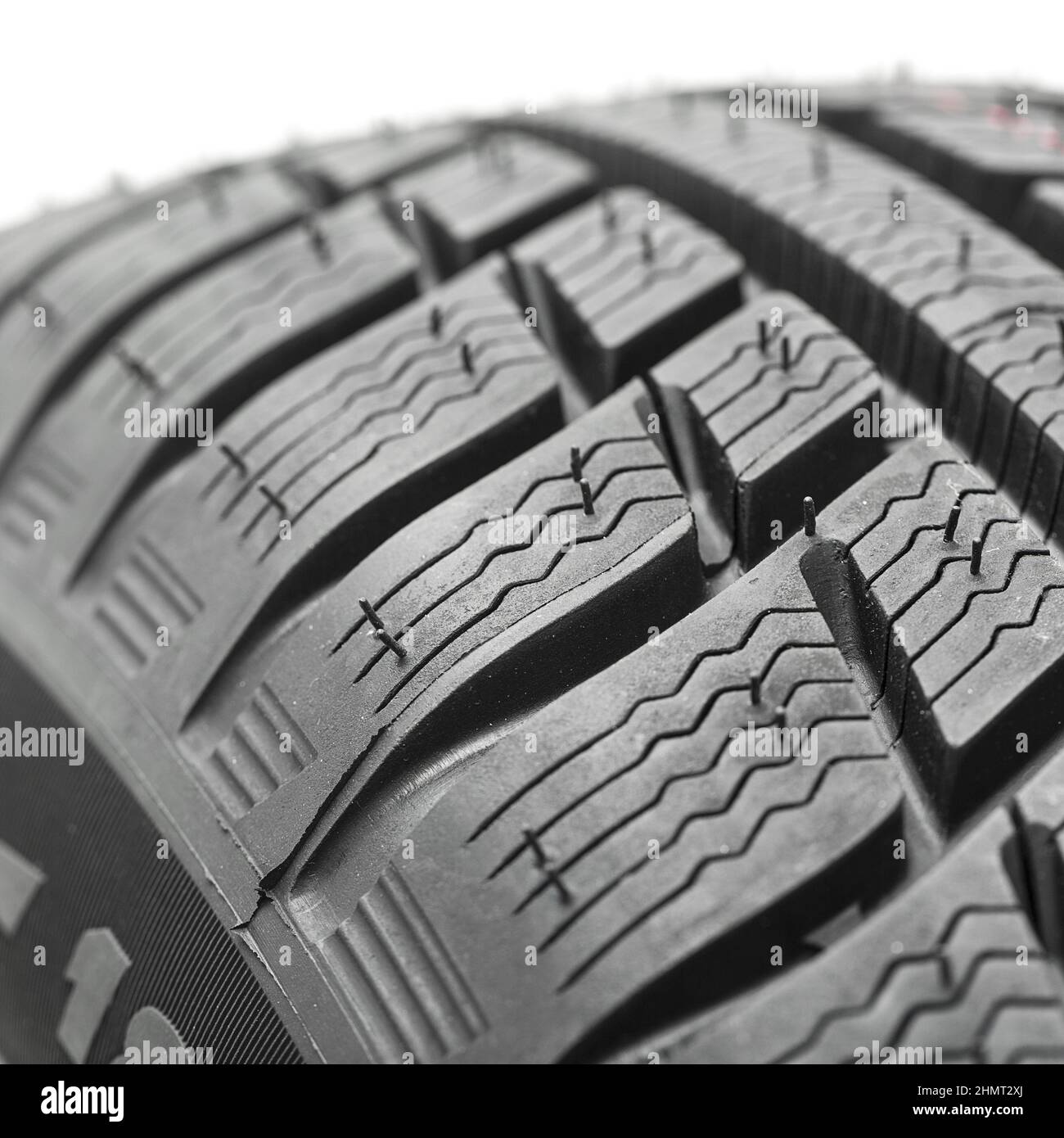 Winter Car tires close-up wheel profile structure on white background Stock Photo - Alamy