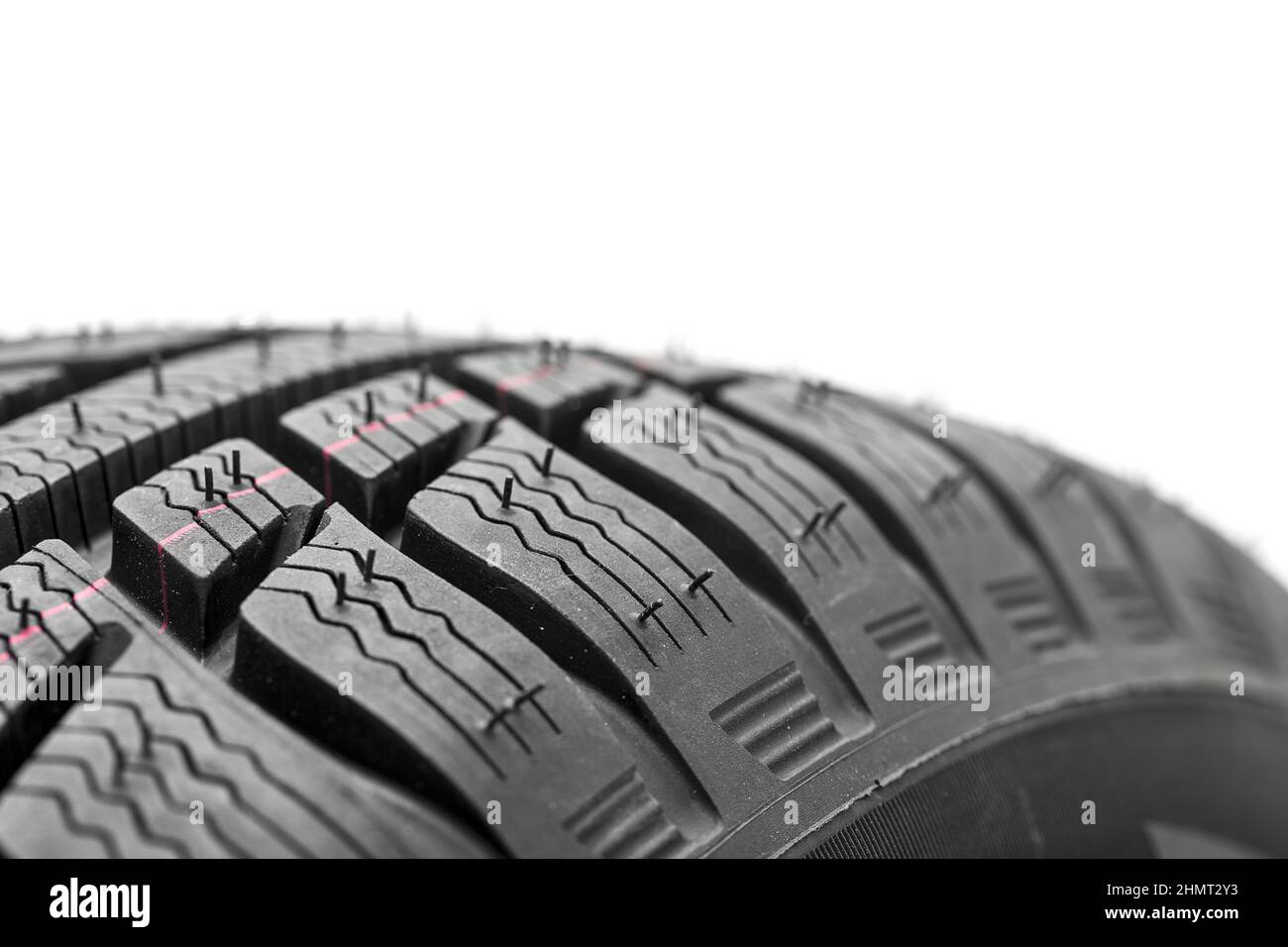 Winter Car tires close-up wheel profile structure on white background Stock Photo - Alamy