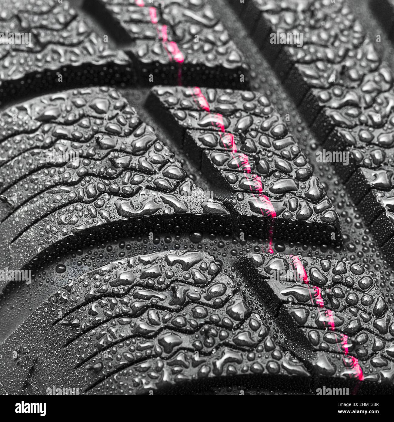 Car tires close-up Winter wheel profile structure with water drops on white background Stock ...
