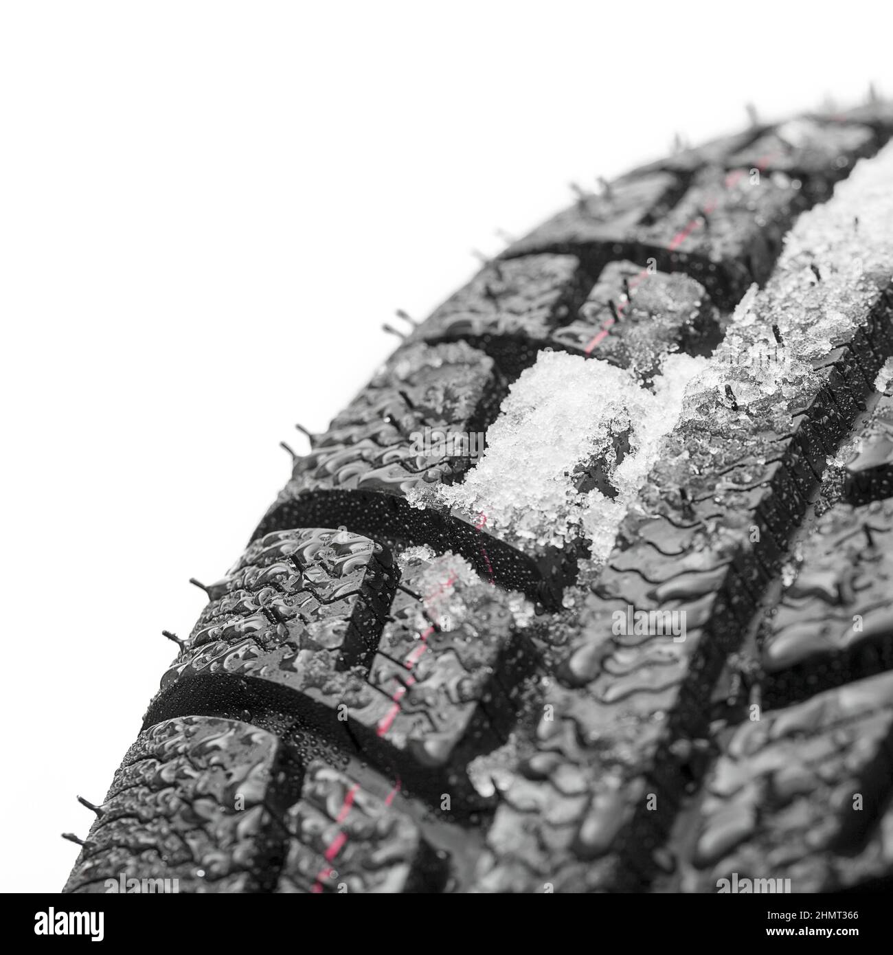Car tires close-up Winter wheel profile structure with snow on white background Stock Photo - Alamy