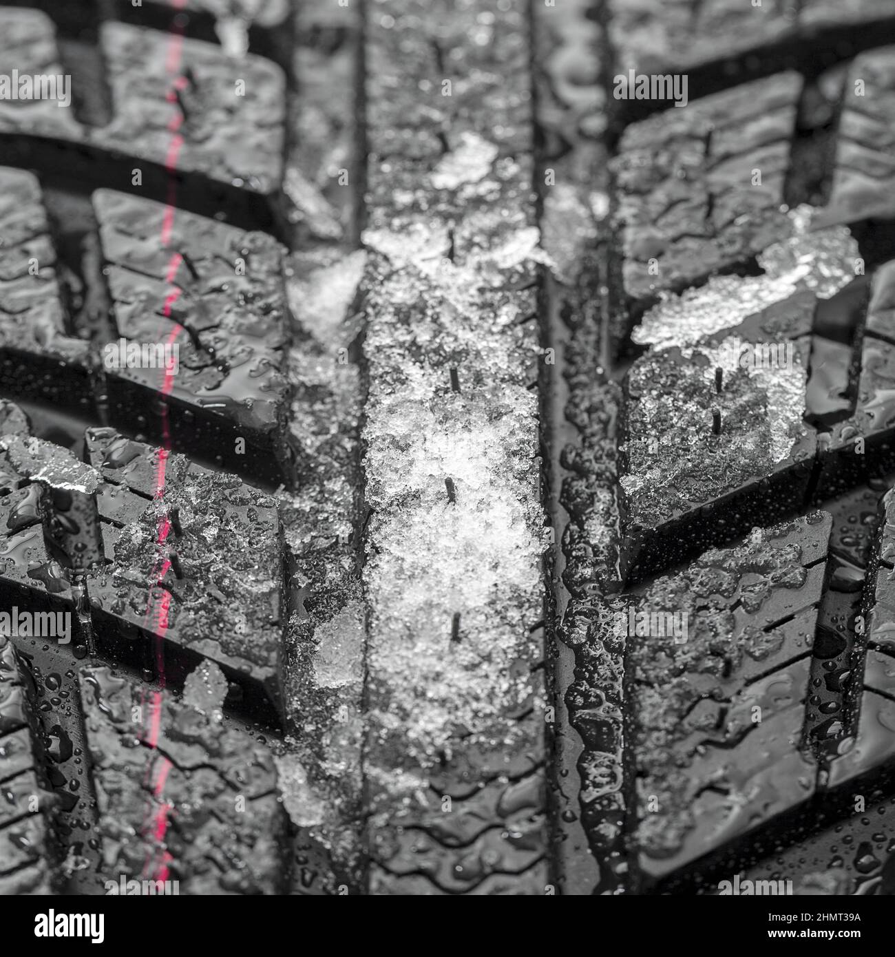 Car tires close-up Winter wheel profile structure with snow on white background Stock Photo - Alamy
