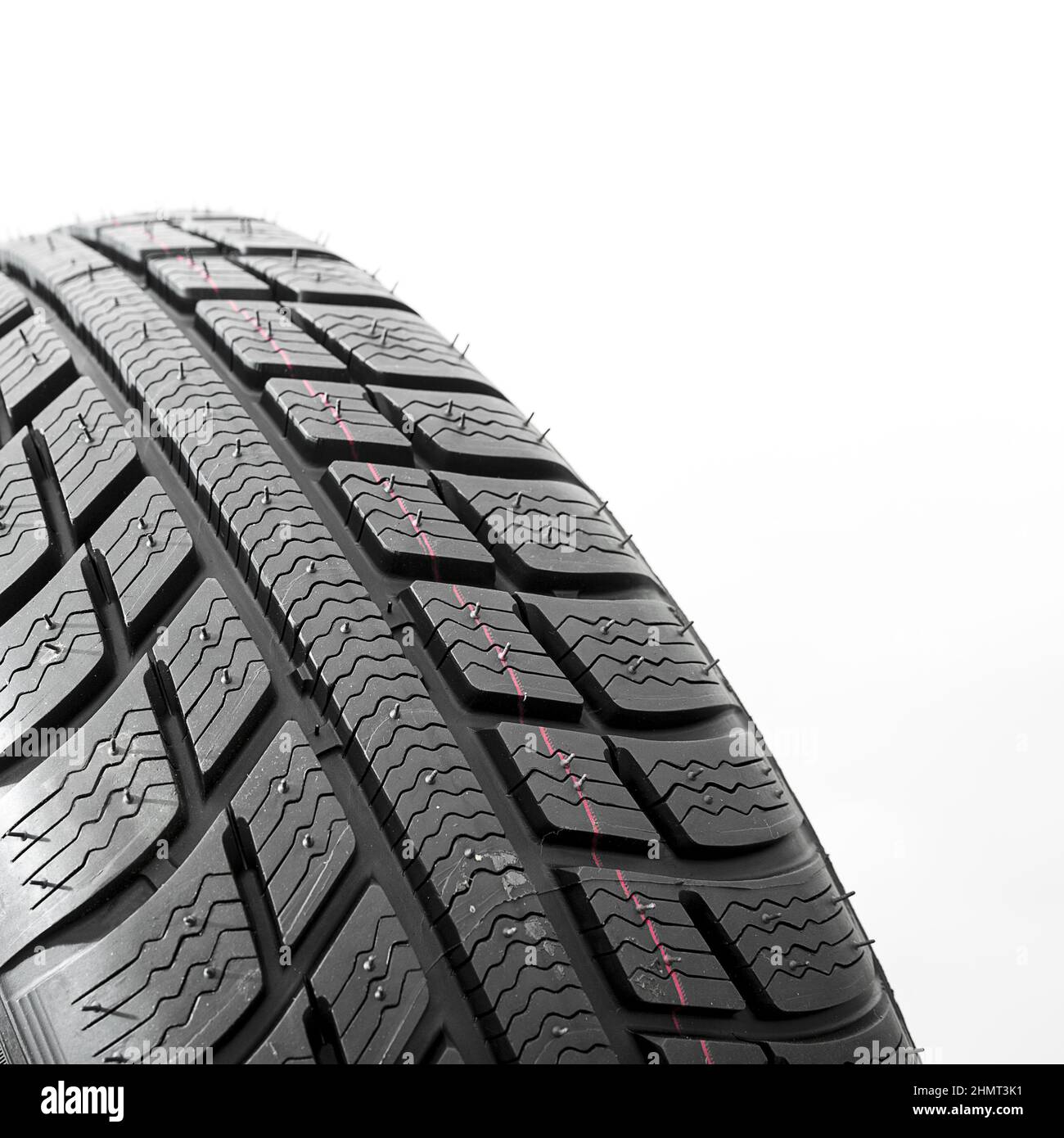 Winter Car tires close-up wheel profile structure on white background Stock Photo - Alamy