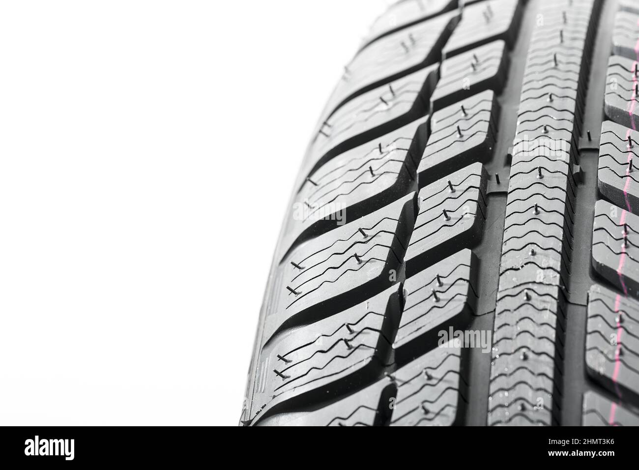 Winter Car tires close-up wheel profile structure on white background Stock Photo - Alamy
