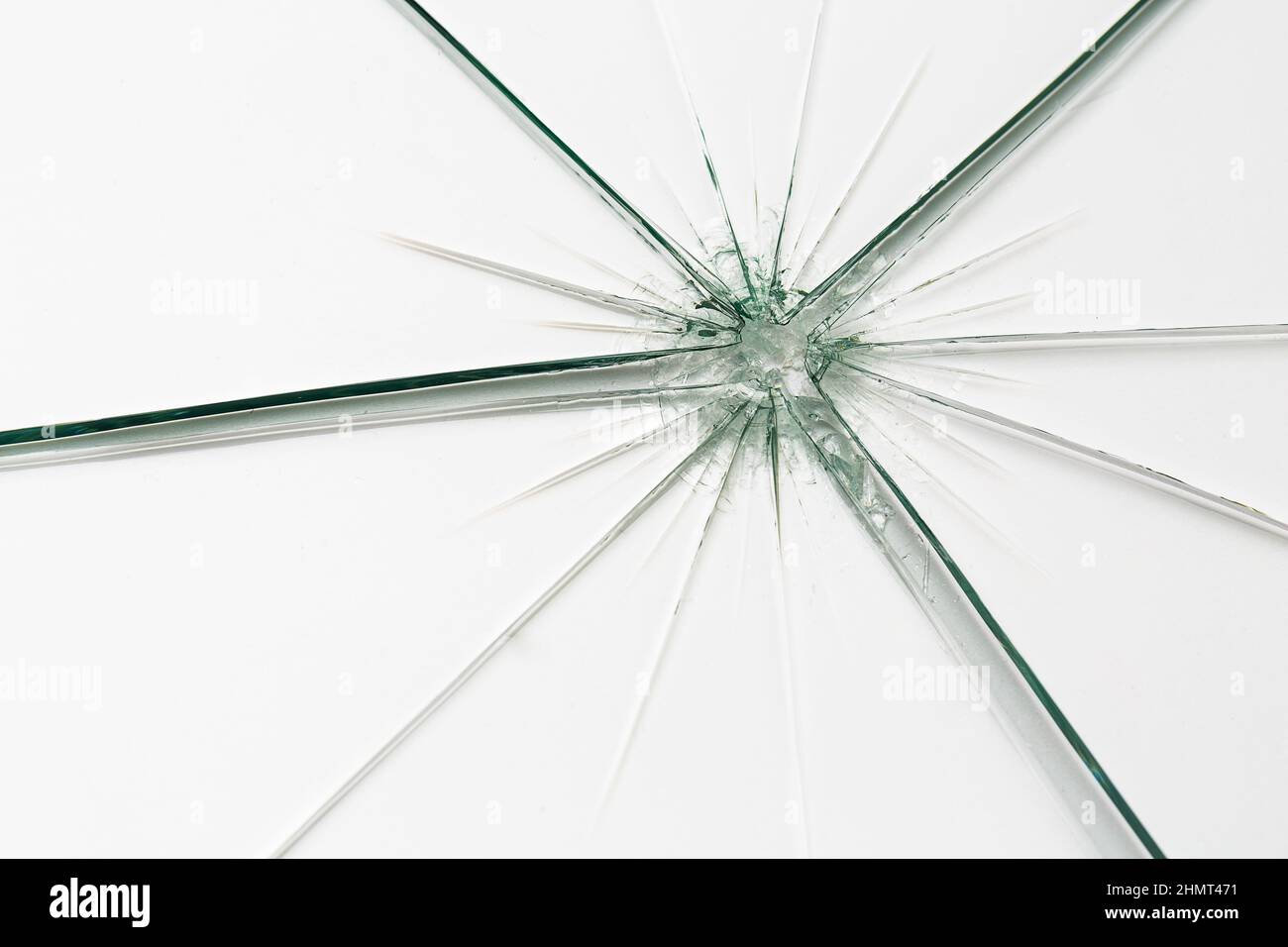 Broken window glass crack splitter on white gray background Stock Photo ...
