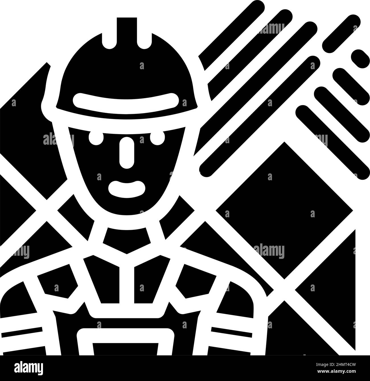 tiler handyman glyph icon vector illustration Stock Vector Image & Art ...