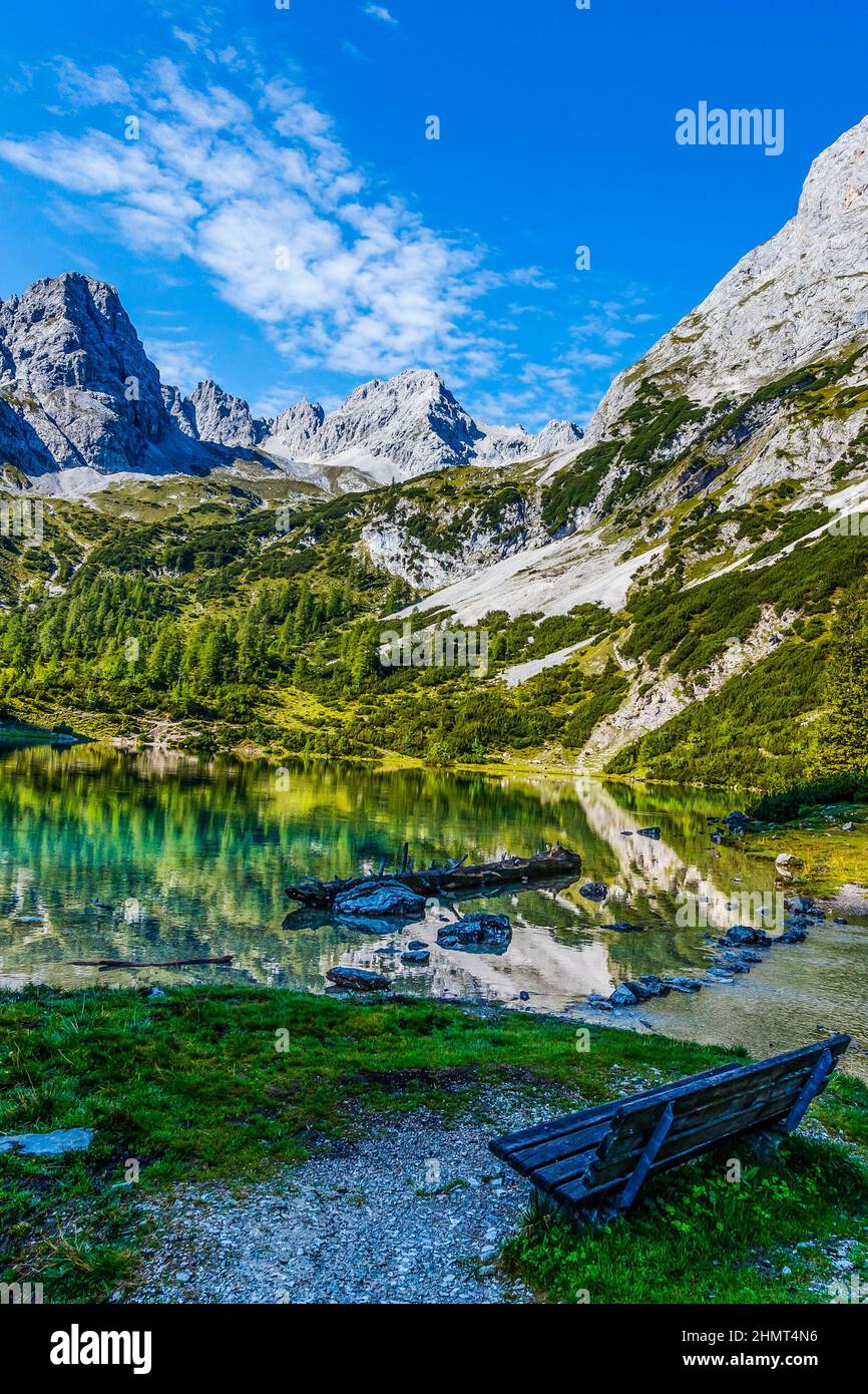 view of the Alps mountain austria Stock Photo - Alamy